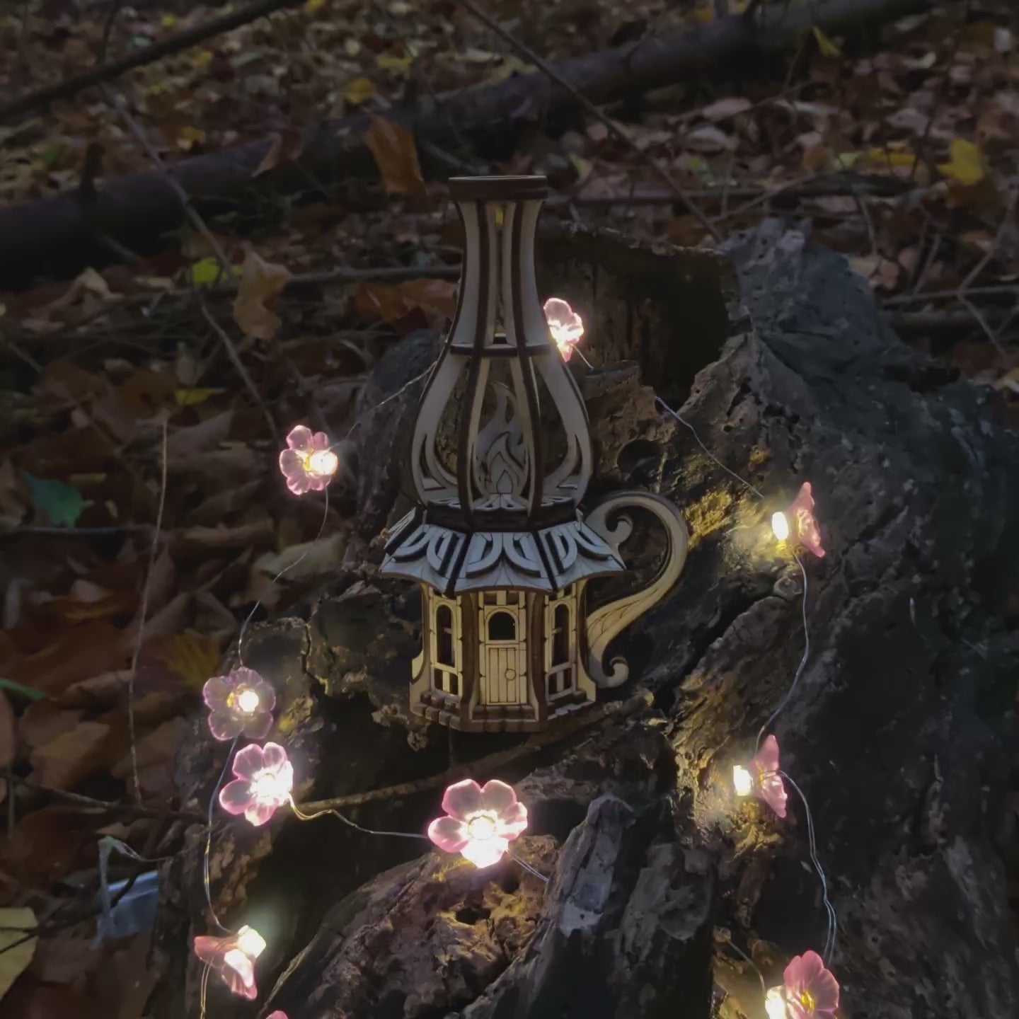 Oil Lamp Fairy House - Whimsical Miniature Cottage Decoration ...