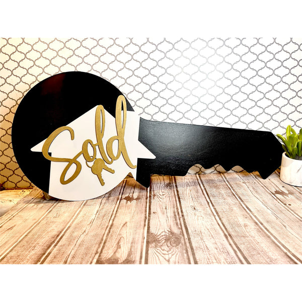 Customizable Realtor SOLD Key Sign – Glowforge Shop