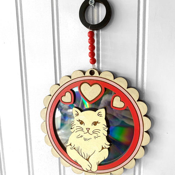 Recycle CD's Hanging Art : Cat CD Hanger – Glowforge Shop