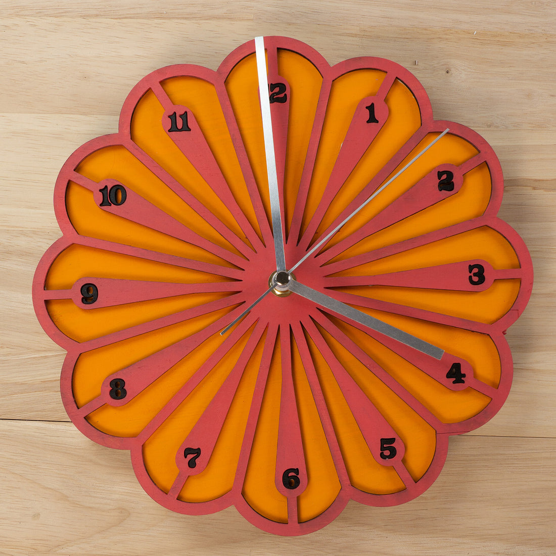 Retro Blossom 70's Inspired Wall Clock – Glowforge Shop