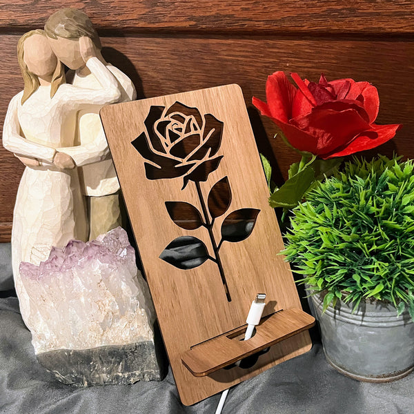 Rose Phone Stand – Glowforge Shop