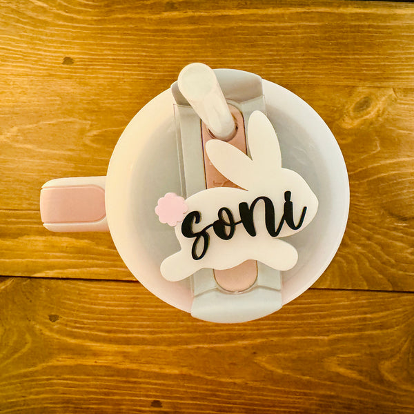 Running Easter Bunny Lid Topper compatible with 30oz Stanley Tumblers ...