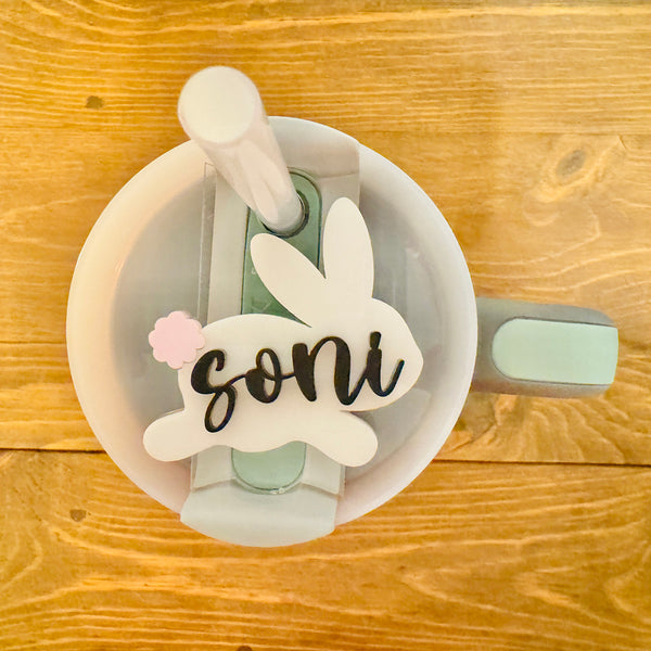 Running Easter Bunny Lid Topper compatible with 40oz Stanley Tumblers ...