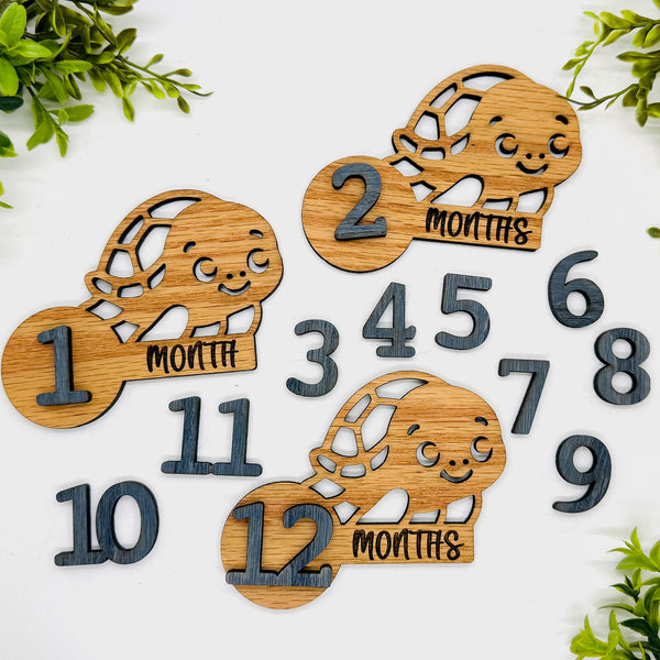 Sea Turtle Monthly Milestone Photo Props (Set of 12) – Glowforge Shop