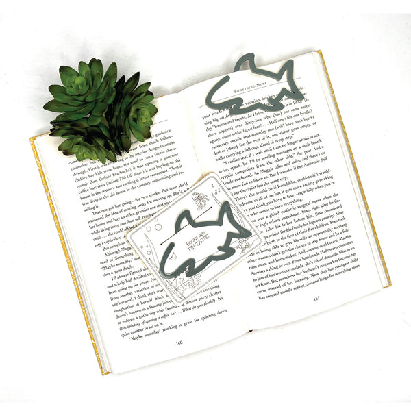 Shark Shaped Bookmark with Card Backer - Paperclip - Snack Bag Closure ...