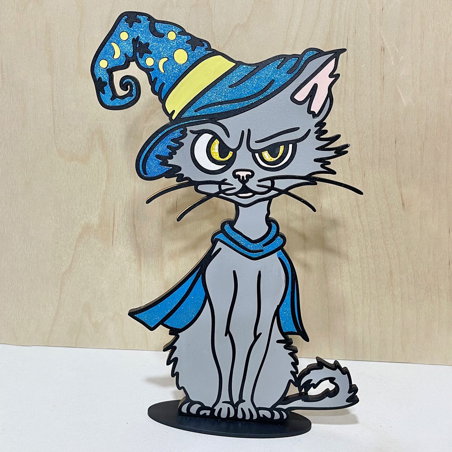 Silly Wizard Halloween Cat Stand – Glowforge Shop