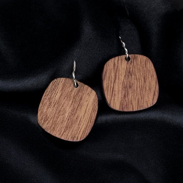 Simple Shape-Rounded Rectangle Dangle Earrings – Glowforge Shop