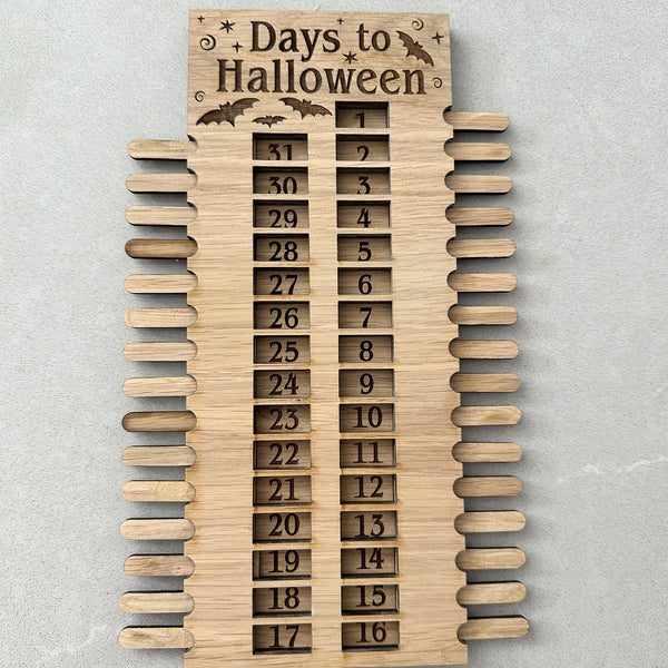 Sliding Halloween Countdown with Bats – Glowforge Shop