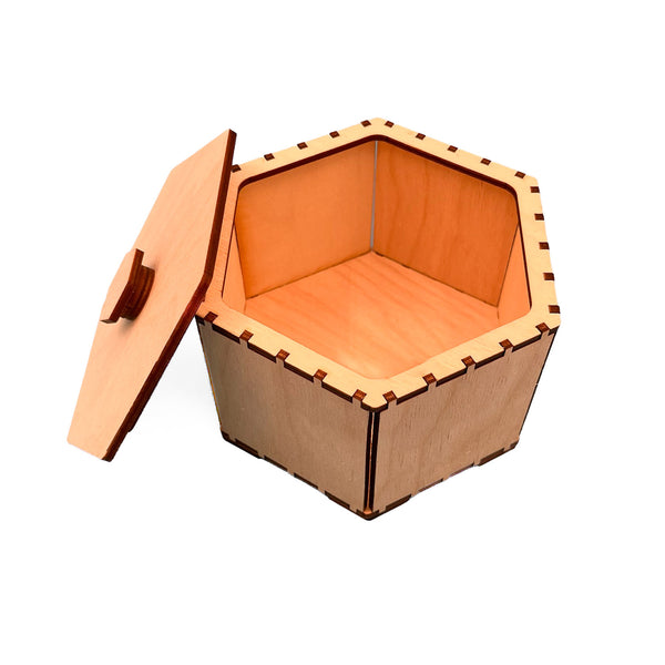 Small Geometric Hex Keepsake Box – Glowforge Shop