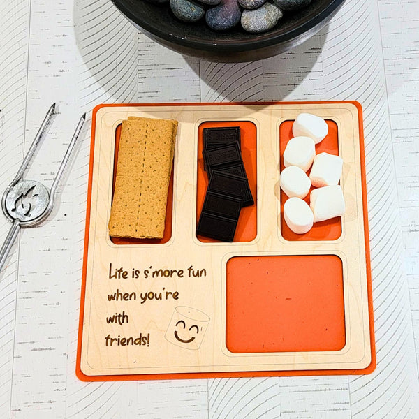 S’more Tray - Life is s’more fun when you’re with friends (Square ...
