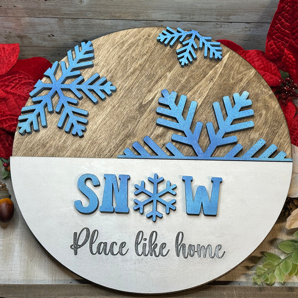 Snow Place Like Home Christmas Door Sign – Glowforge Shop