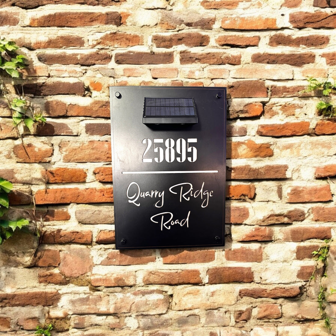 Solar Lighted Address Sign – Glowforge Shop