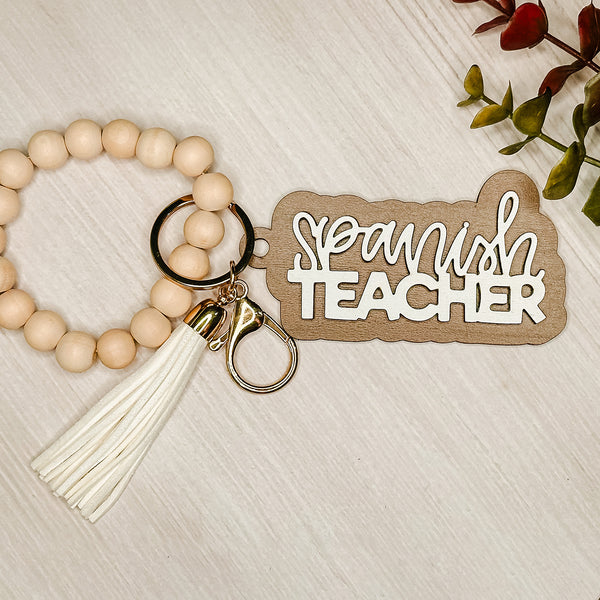 Spanish Teacher Layered Keychain – Glowforge Shop