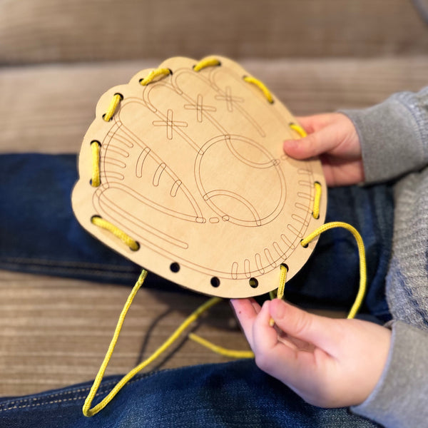 Sports-Themed Lacing Card - Baseball Mitt Lacing Card – Glowforge Shop
