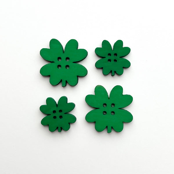 St. Paddy's Lucky 4-Leaf Clover Buttons – Glowforge Shop