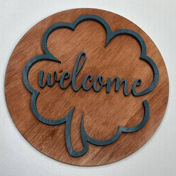 St. Patrick's Day Door Sign - Welcome Clover Design – Glowforge Shop