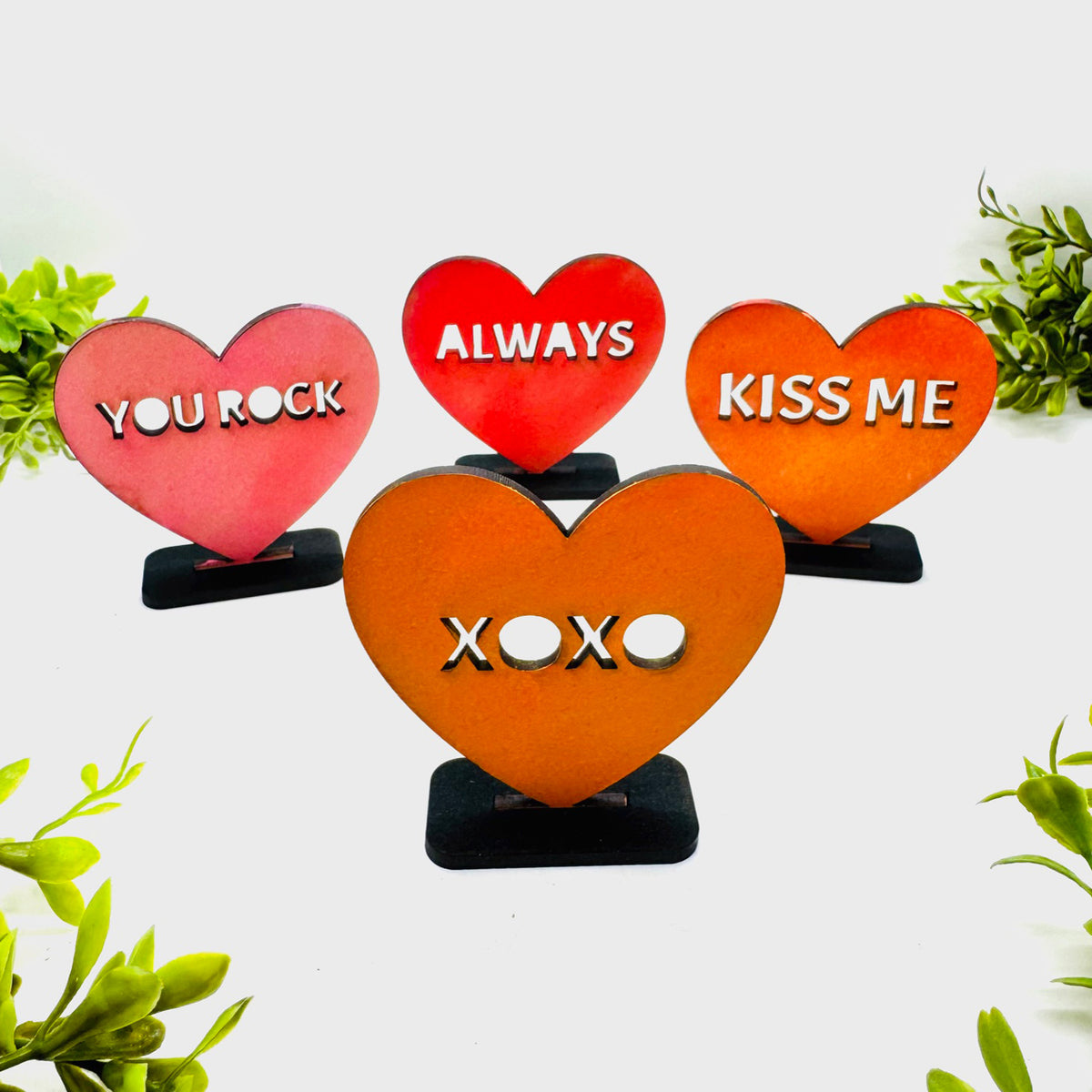Stand-Up Conversation Heart Valentine Signs (Set of 17 plus blank ...