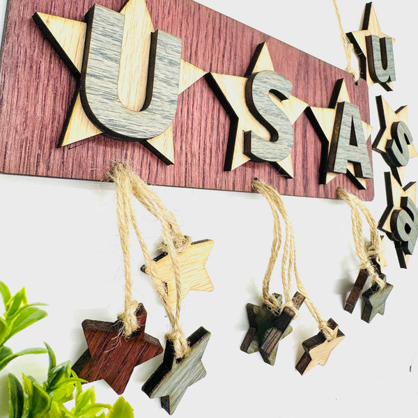 Star Spangled Decor – Patriotic Layered Wall Hanging – Glowforge Shop