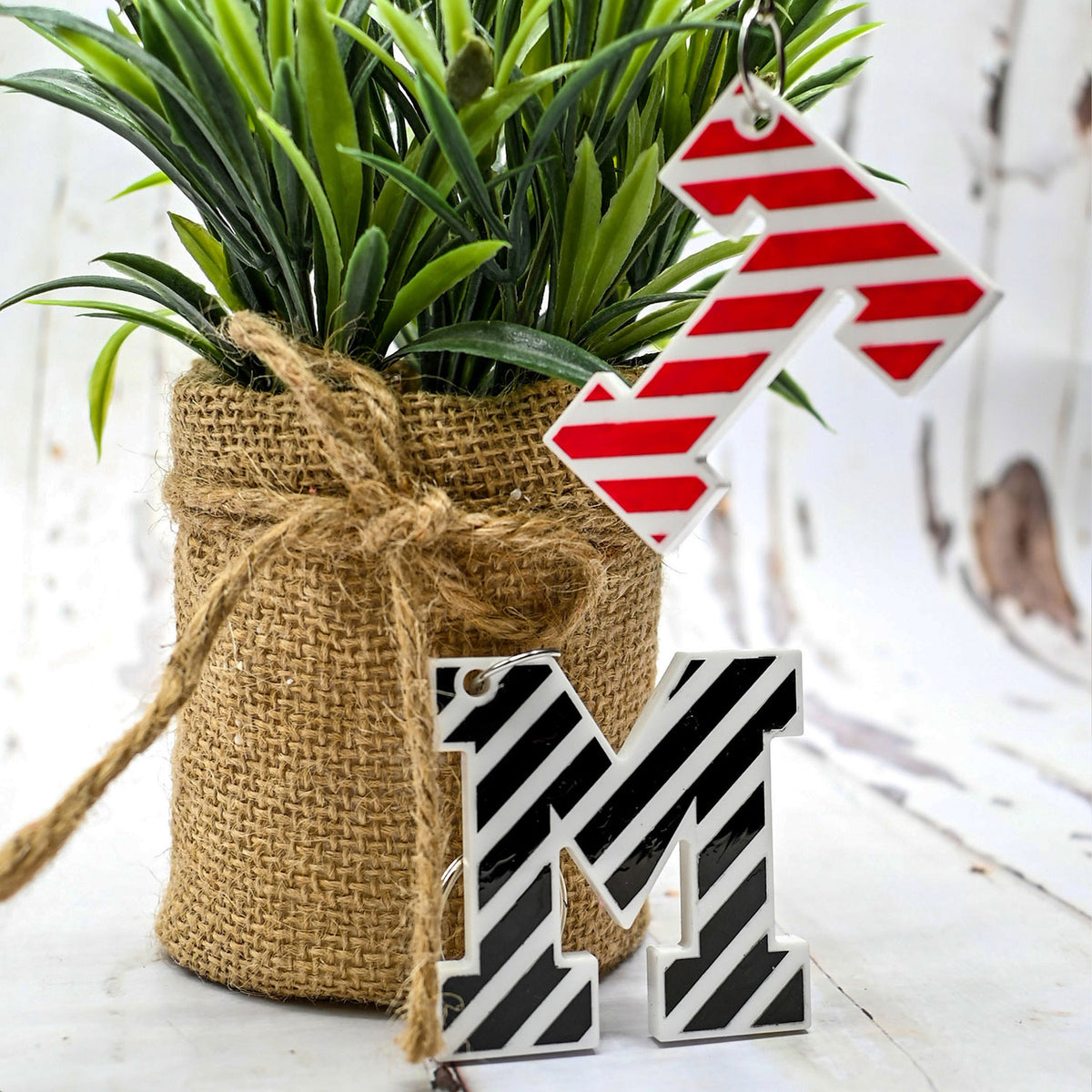 Stripe Letters Keychains (A to Z) – Glowforge Shop