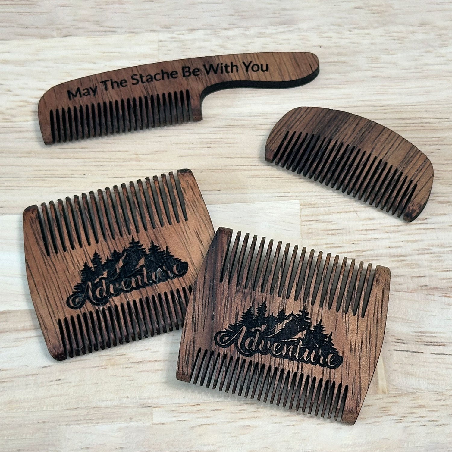 Stylish Beard & Mustache Combs (Set of 7) – Glowforge Shop