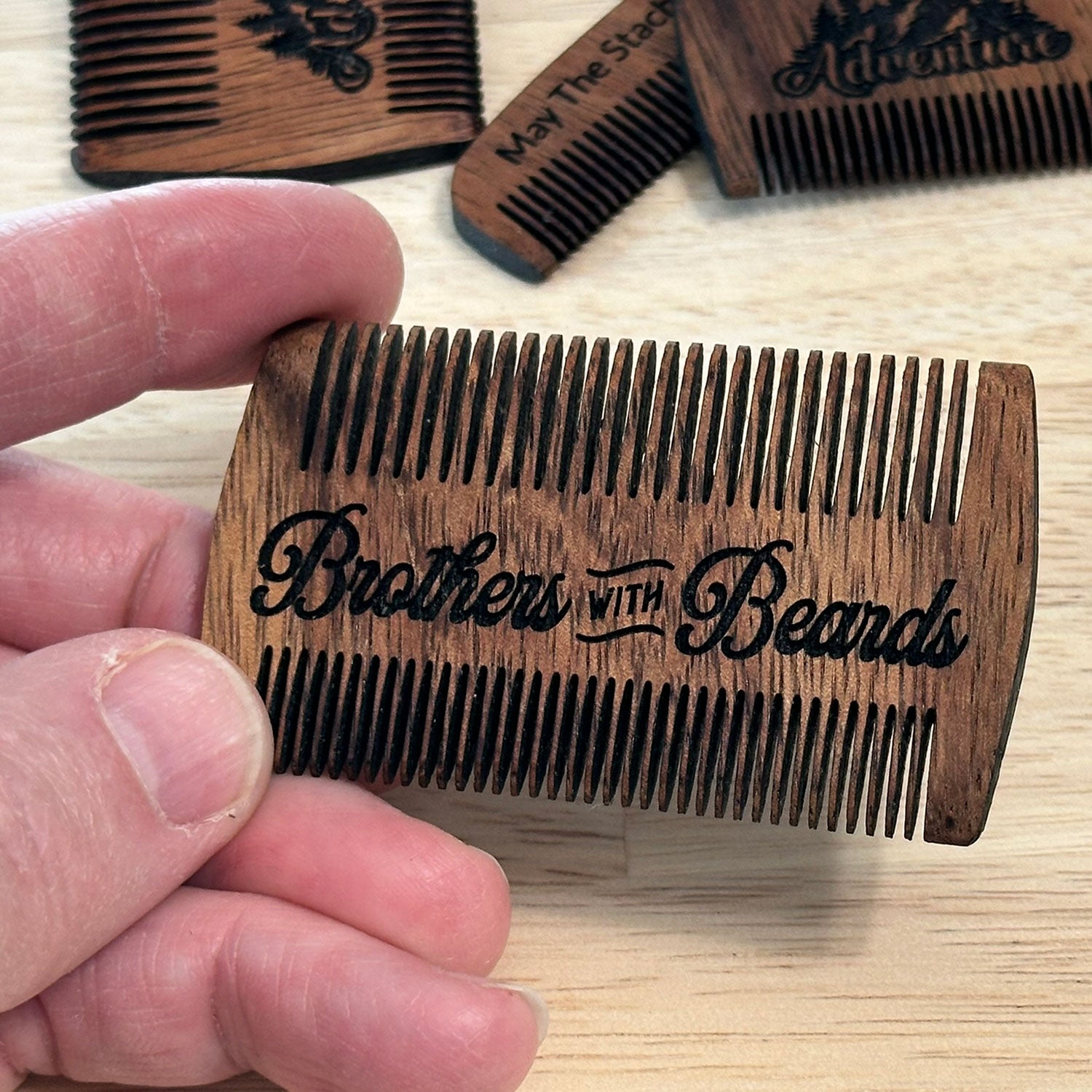 Stylish Beard & Mustache Combs (Set of 7) – Glowforge Shop