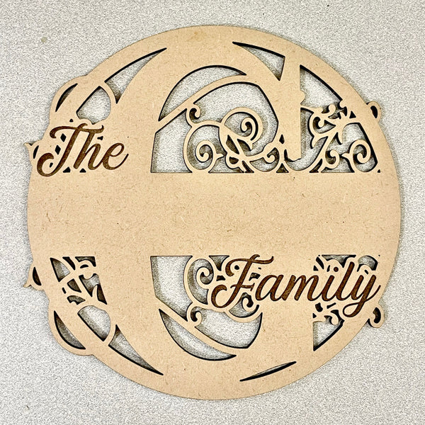 Swirly Family Name Sign "G" – Glowforge Shop