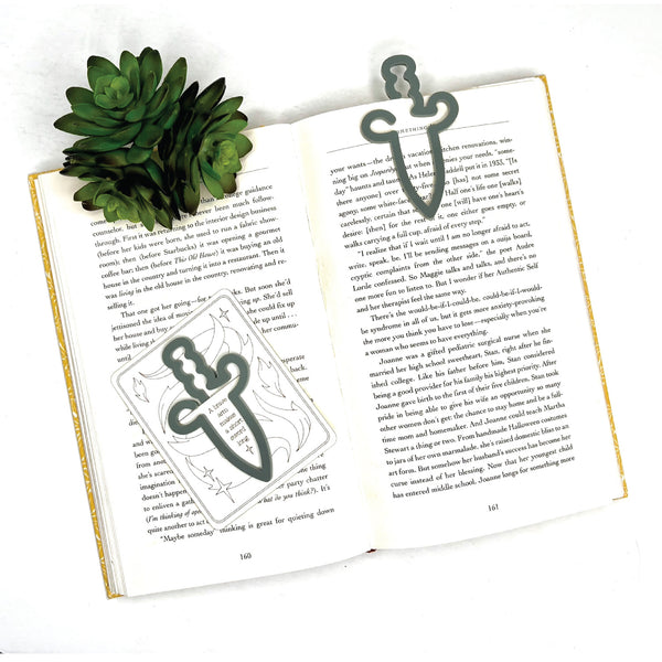 Sword Shaped Bookmark with Card Backer - Paperclip - Snack Bag Closure ...