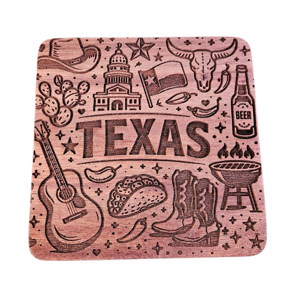 Texas Coaster Design – Glowforge Shop