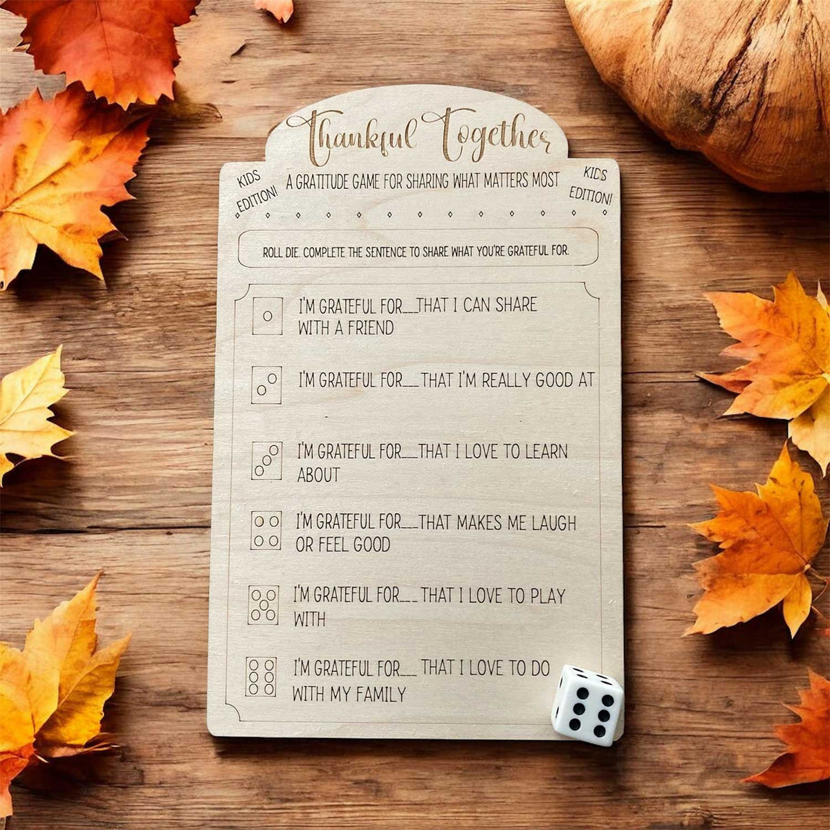 Thankful Together - A Thanksgiving Gratitude Game (Kids Edition ...