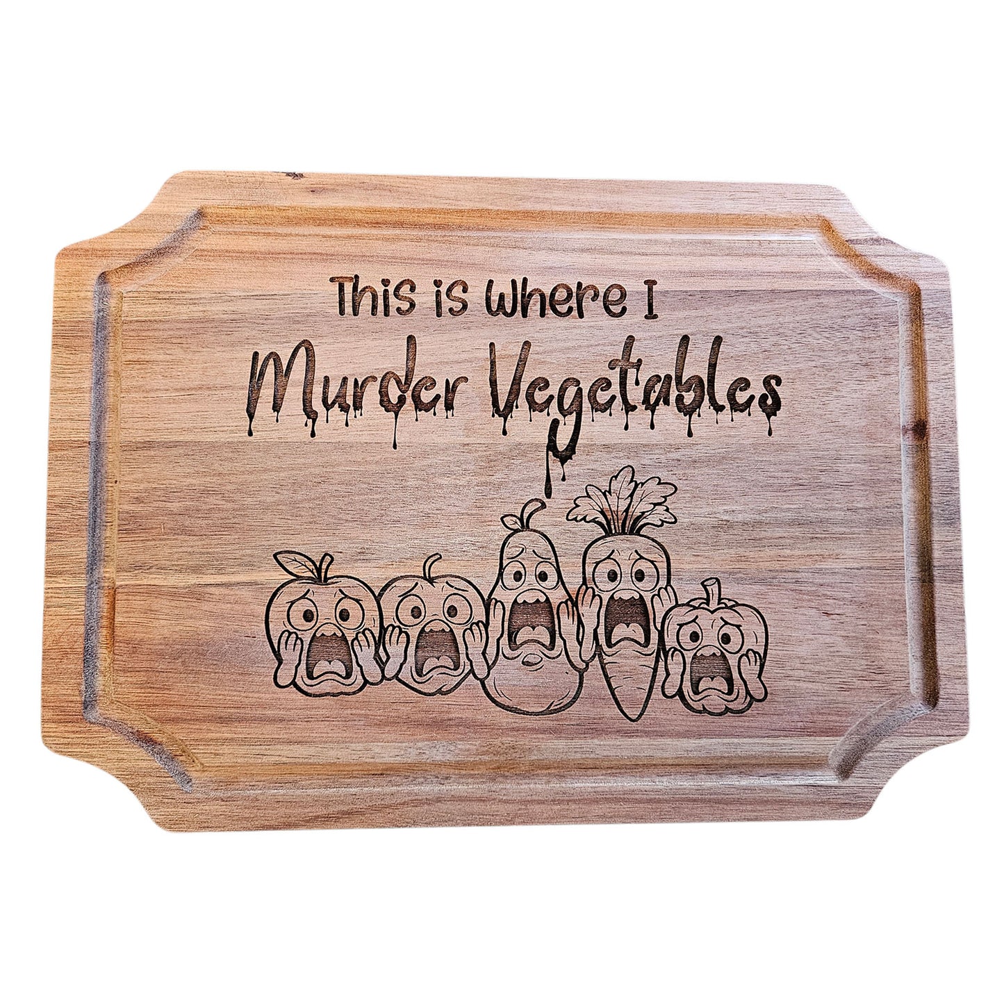 "This Is Where I Murder Vegetables" Hilarious Design for Chopping Boar ...