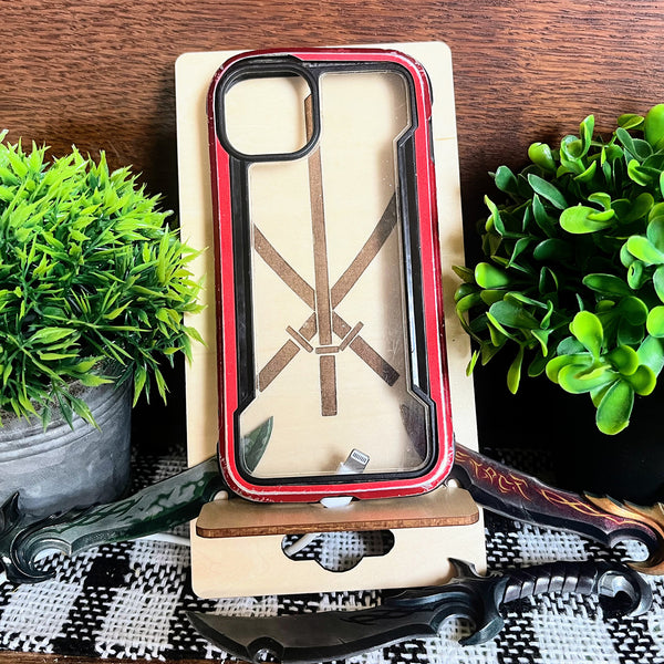Three Swords Phone Stand – Glowforge Shop