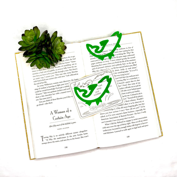 Trout Fish Shaped Bookmark with Card Backer - Paperclip - Snack Bag Cl ...