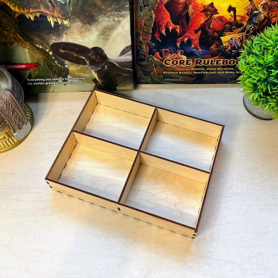 TTRPG Character Book: Tray with Four Compartments – Glowforge Shop