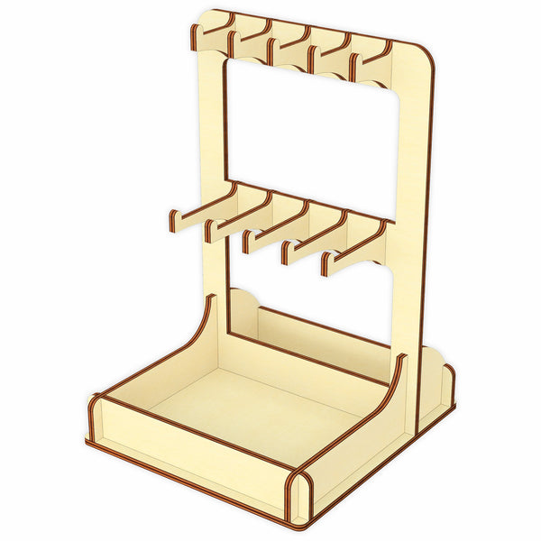 Two-tiered Keychain Stand with Open Box on the Base – Glowforge Shop