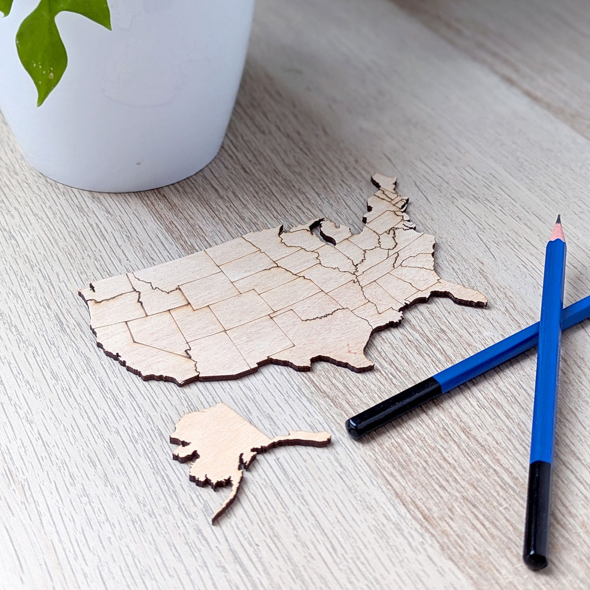 USA Map - Detailed Decorative Cutout for Wall Art, Crafts, or Educatio ...