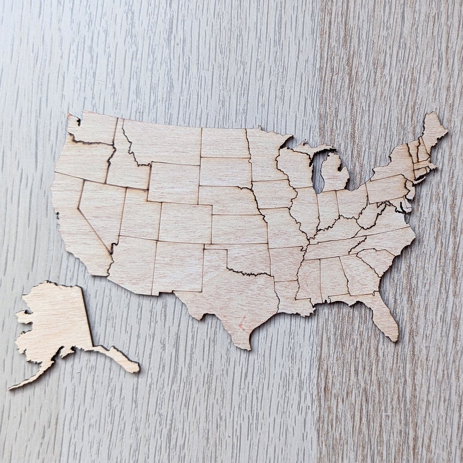 USA Map - Detailed Decorative Cutout for Wall Art, Crafts, or Educatio ...