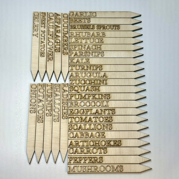 Vegetable Garden Stake (Set of 32) - Classic Design – Glowforge Shop