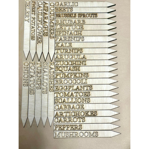 Vegetable Garden Stake (Set of 32) - Classic Design – Glowforge Shop