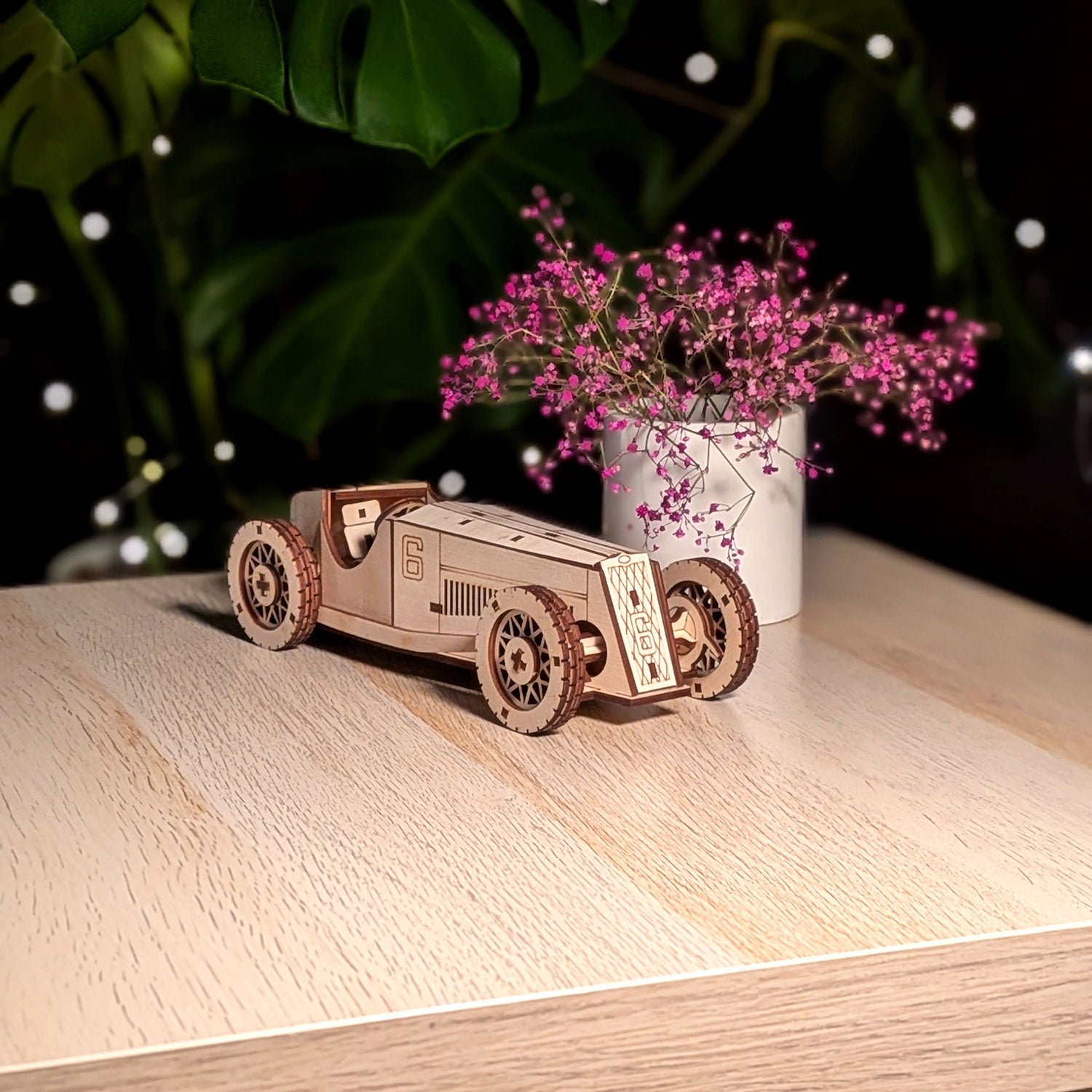 Vintage Race Car Miniature - Classic Sport Model with Moving Wheels ...