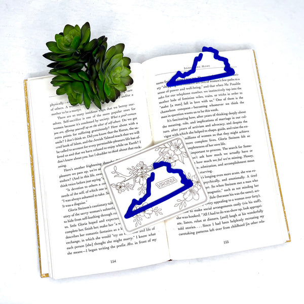 Virginia Shaped Bookmark with Card Backer - Paperclip - Snack Bag Clos ...