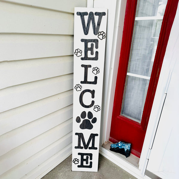 Welcome Paw Porch Sign Pet Friendly Entry Decor – Glowforge Shop