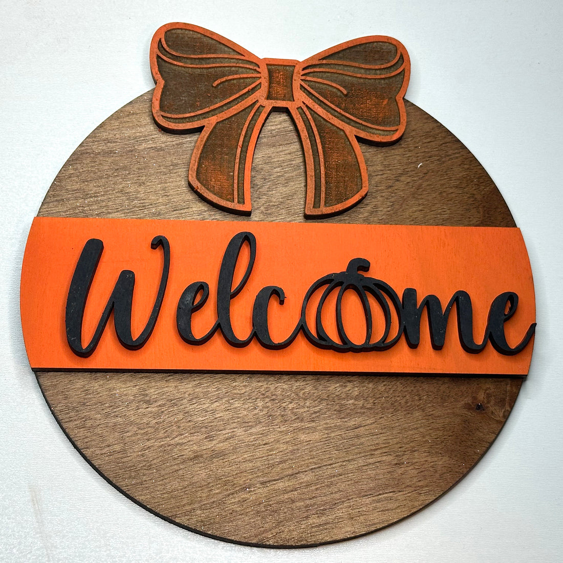 Welcome Pumpkin Bow Fall Door Sign – Glowforge Shop