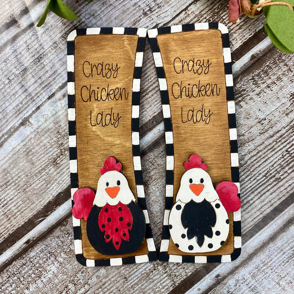 Whimsical Crazy Chicken Lady Hair Clip – Glowforge Shop