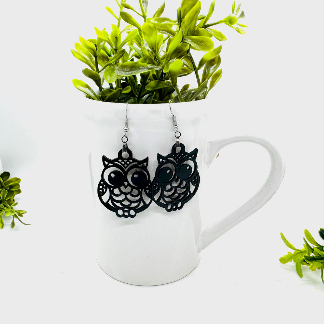 Wise & Whimsy Cutout Owl Earrings – Glowforge Shop