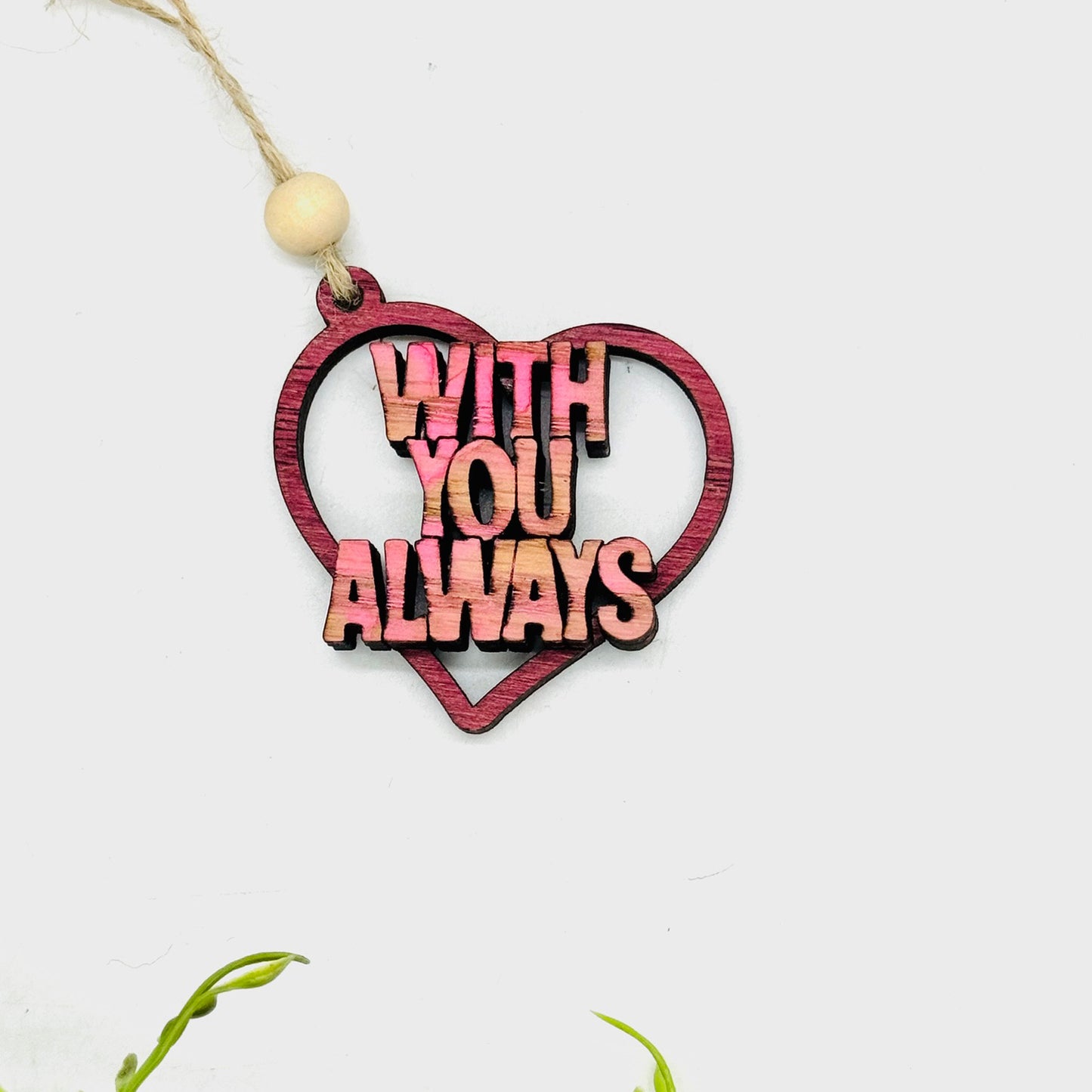 With You Always Heart Layered Car Charm – Glowforge Shop