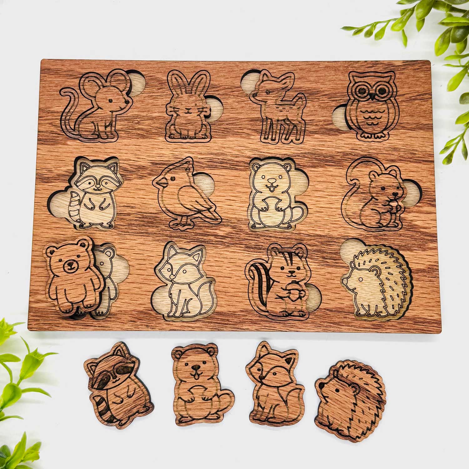 Woodland Animal Puzzle – Glowforge Shop