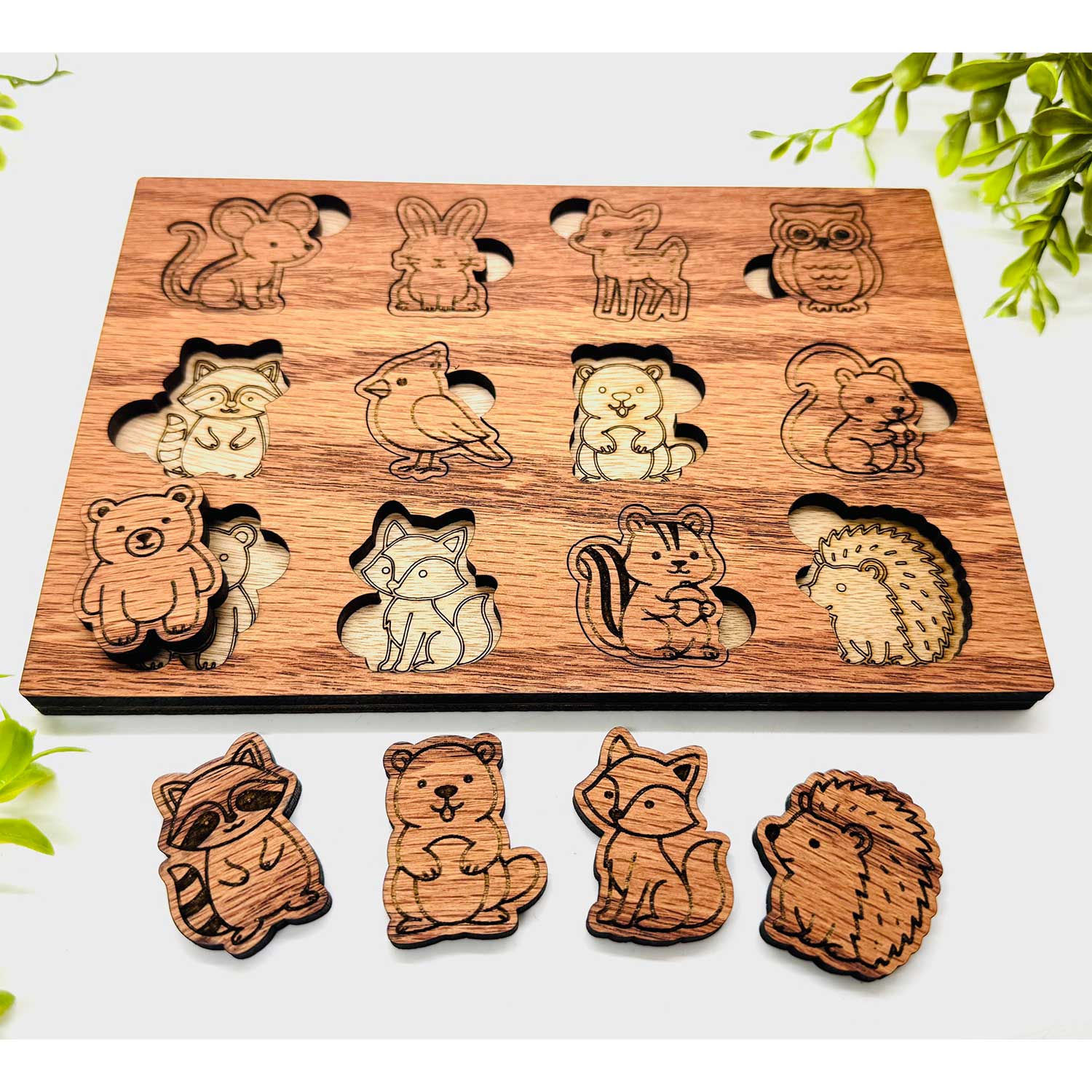 Woodland Animal Puzzle – Glowforge Shop
