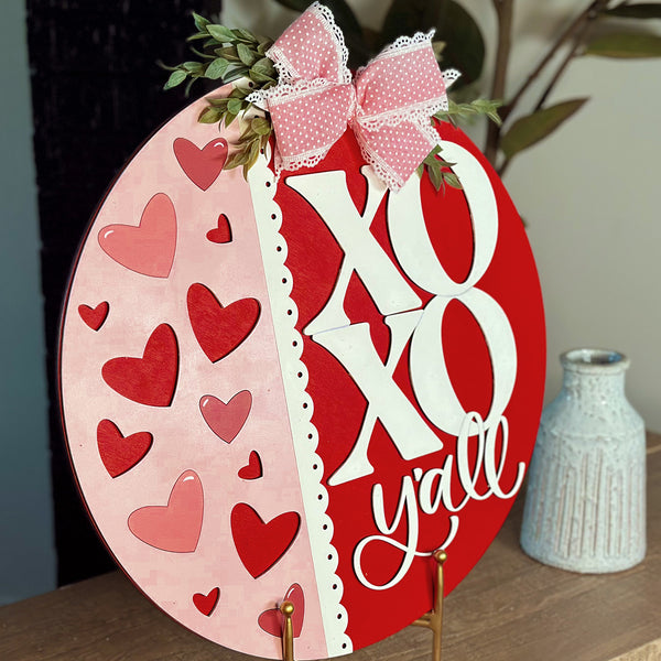 XOXO Y'all Valentine's Day Door Hanger – Glowforge Shop