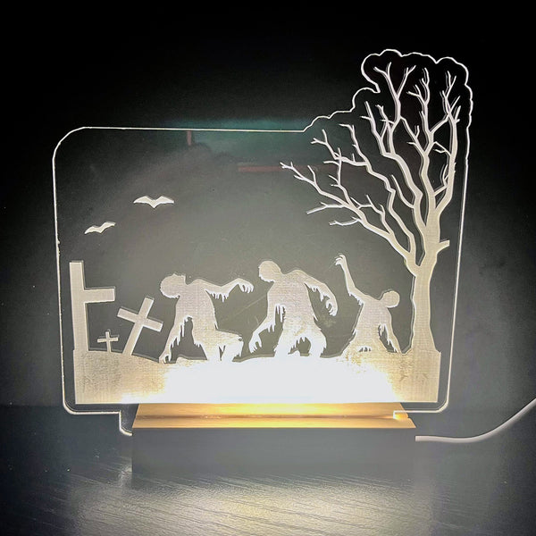 Zombies Uprising Large LED Nightlight Insert – Glowforge Shop