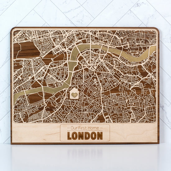 Intricate Layered Map of London – Glowforge Shop